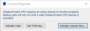 ShadowProtect SPX - Expired Product License