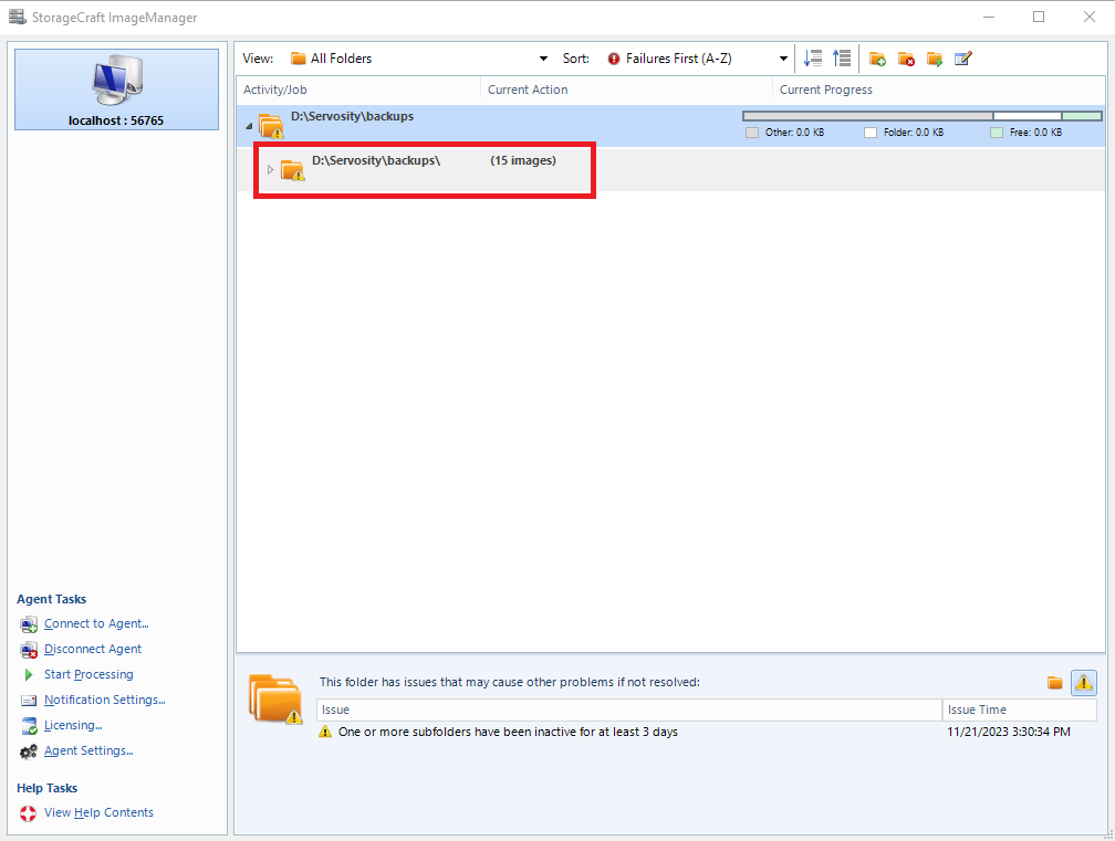 Setting up ImageManager automatic Volume Integrity Checking
